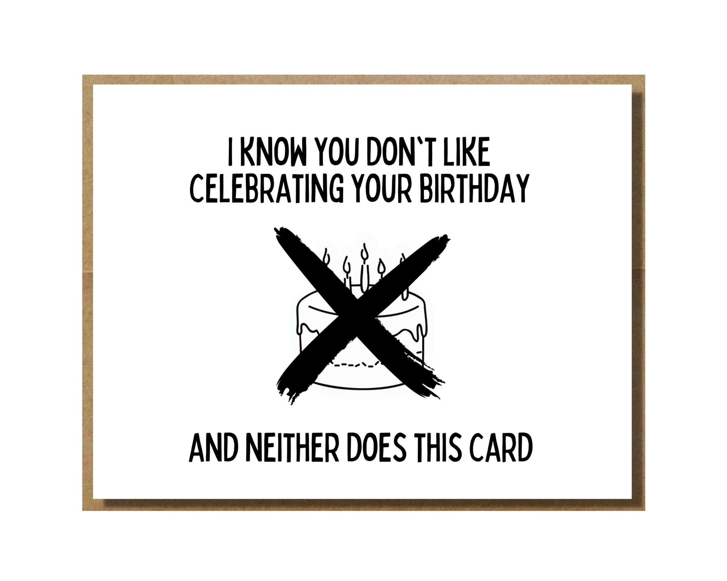 Hates Birthday Card Doesn't Like Birthday Card for - Etsy