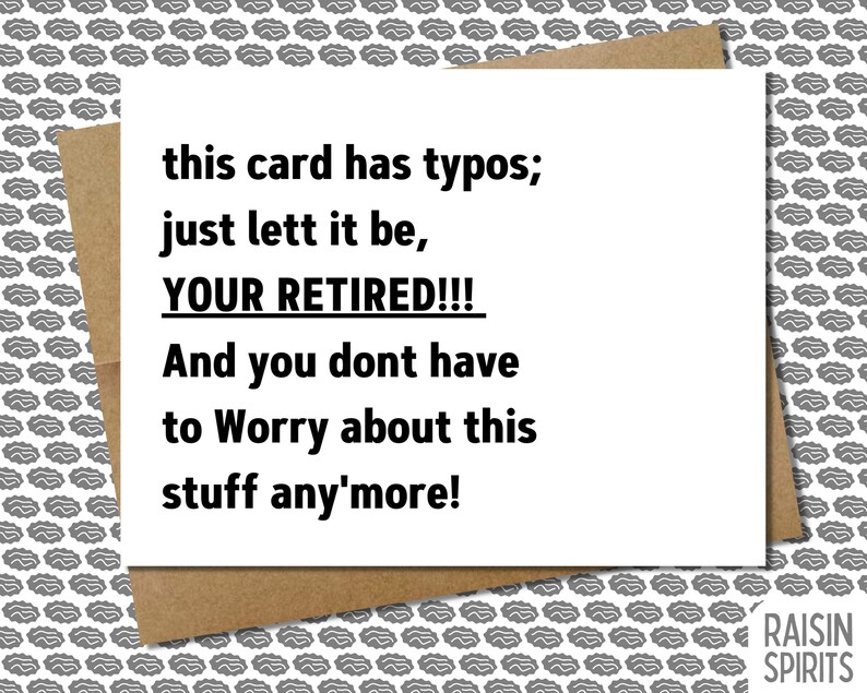 Funny Retirement Card For Boss Manager Coworker Grammar Etsy funny-retirement-card-for-boss-manager-coworker-grammar-etsy