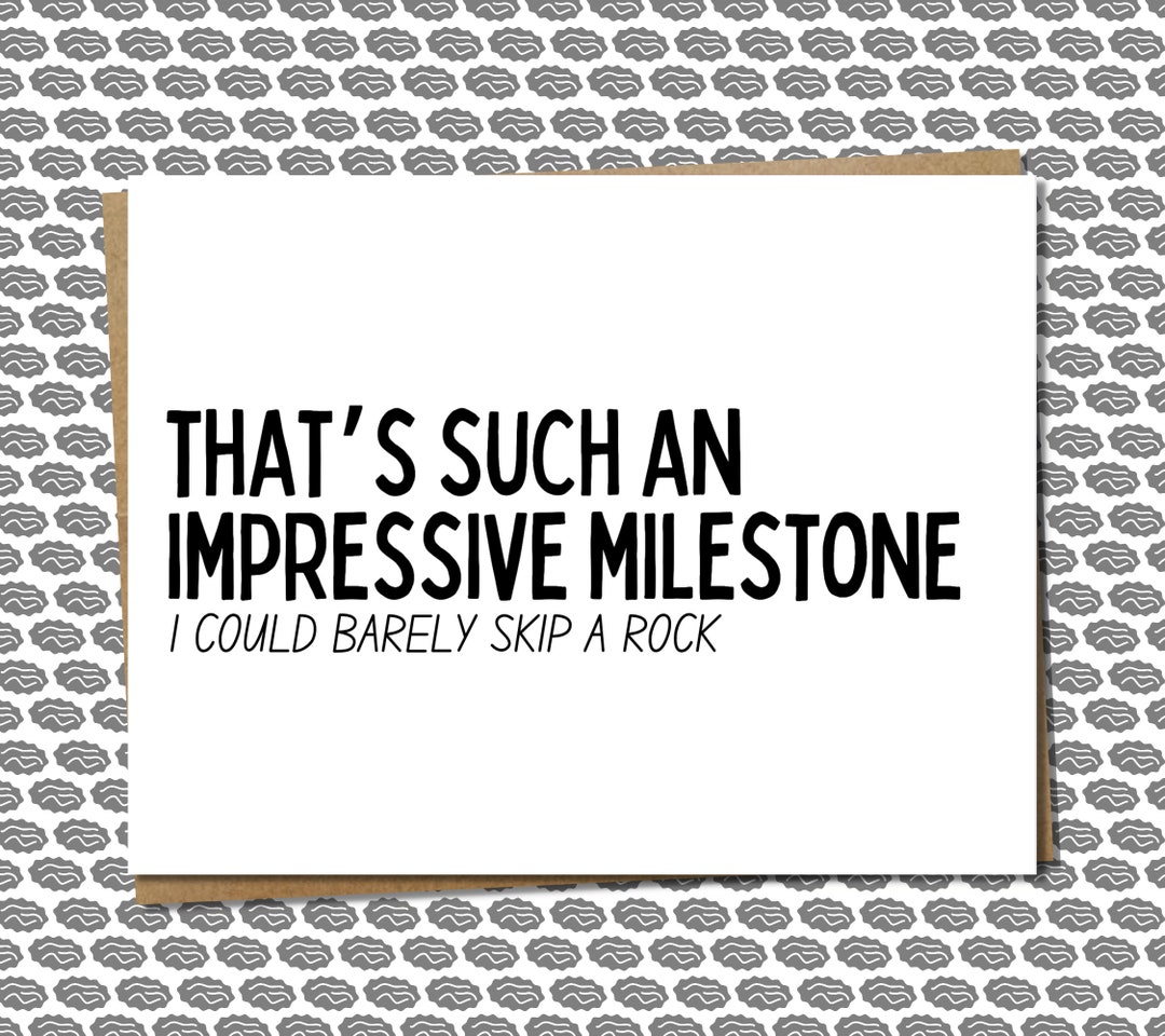 Funny Milestone Greeting Card to Celebrate Big Achievement Punny Card ...