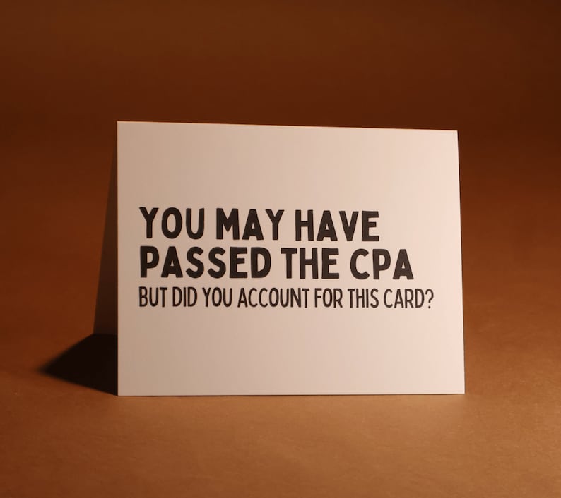 Funny Card for CPA, Congratulations on Passing CPA Exam, for ...