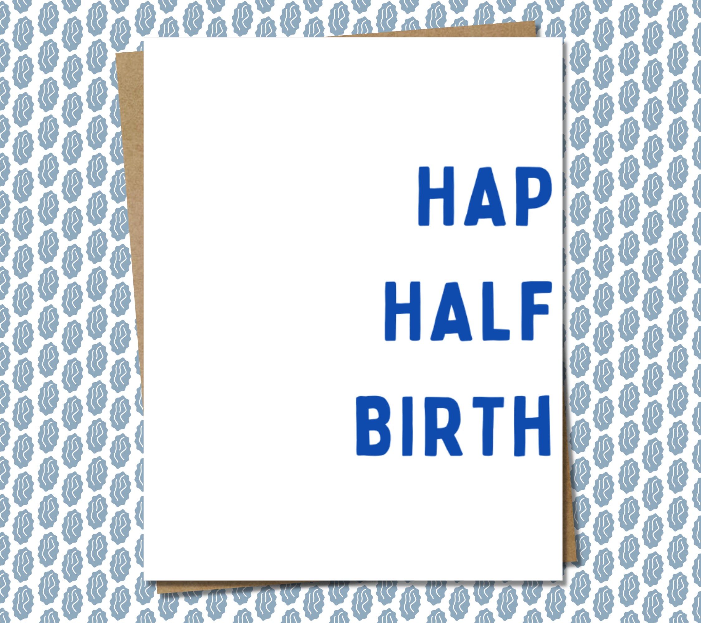 Half Birthday Card - With Half the Words, for Friend Who Insists on ...