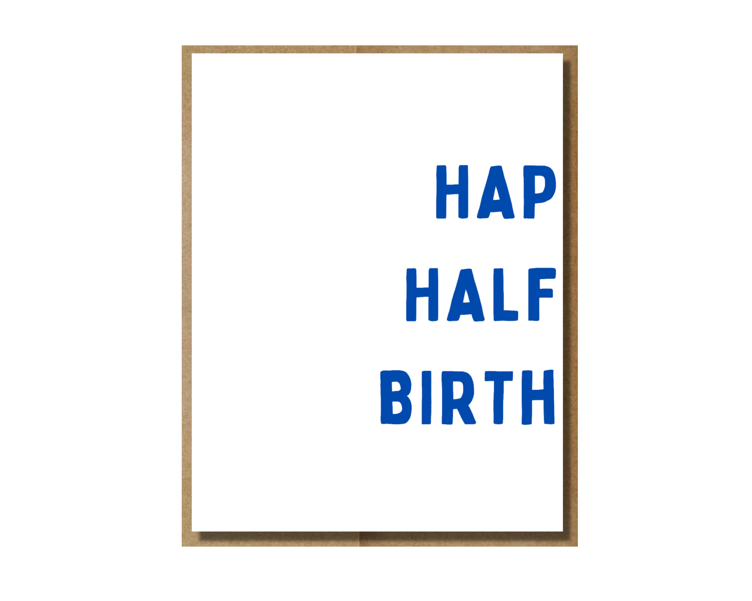 Half Birthday Card With Half the Words for Friend Who - Etsy