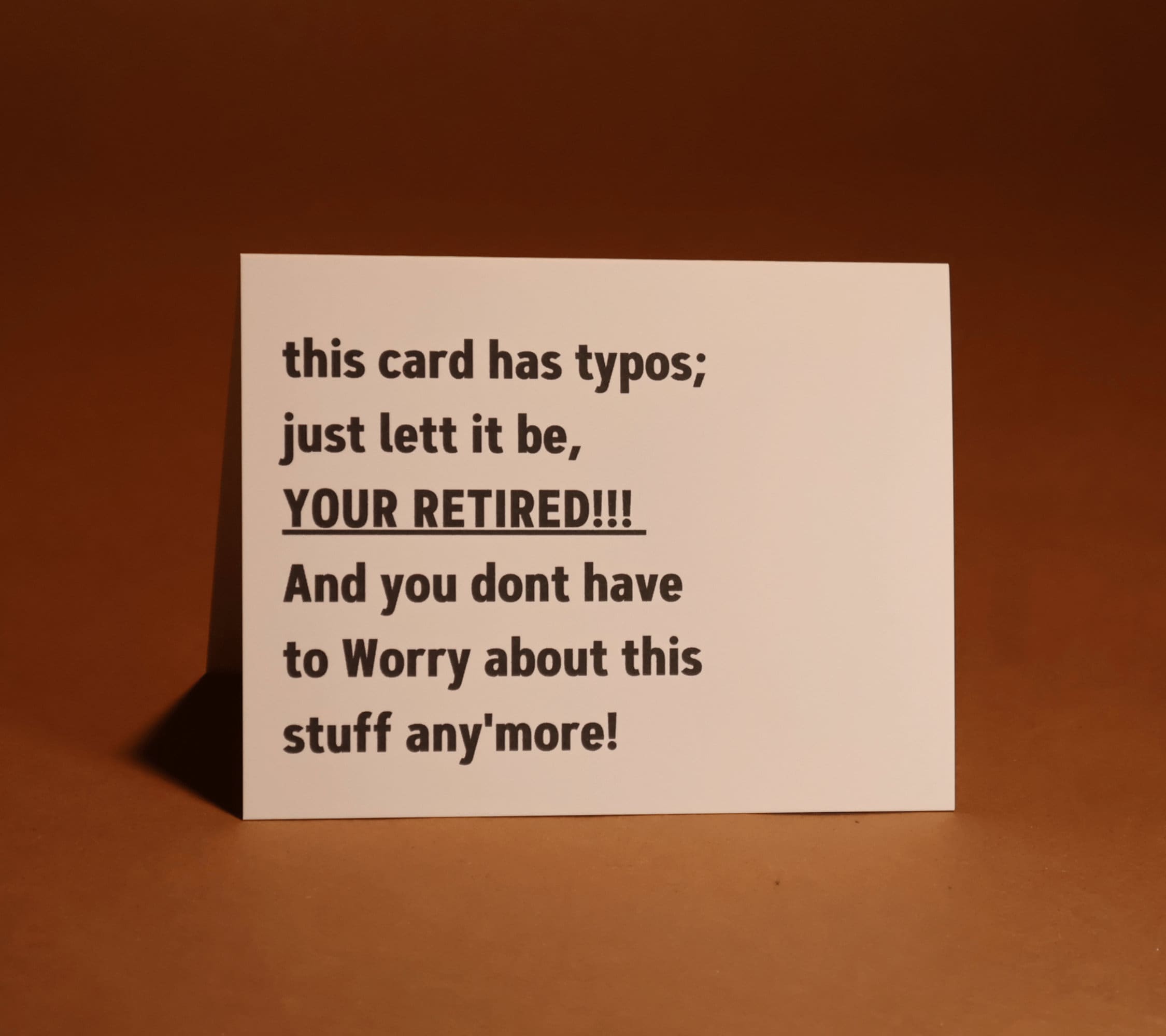 Funny Retirement Card - for Boss, Manager, Coworker, Grammar Police ...