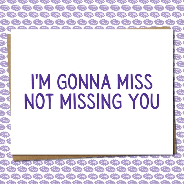 Gonna Miss You Card - Etsy
