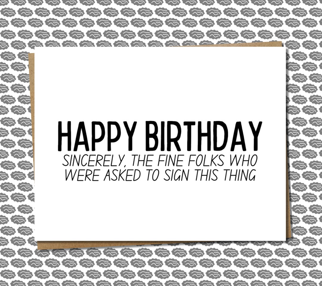 Funny Group Birthday Card From Coworkers, Family, Class, Team, Group of ...