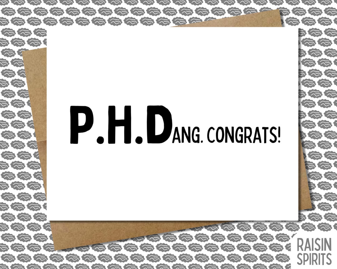 PHD Graduation Card Funny PHD Graduation Card Hilarious PHD - Etsy