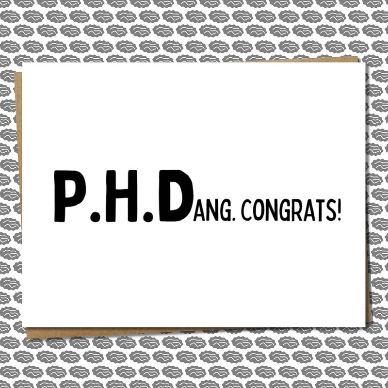 Phd Graduation Card - Etsy