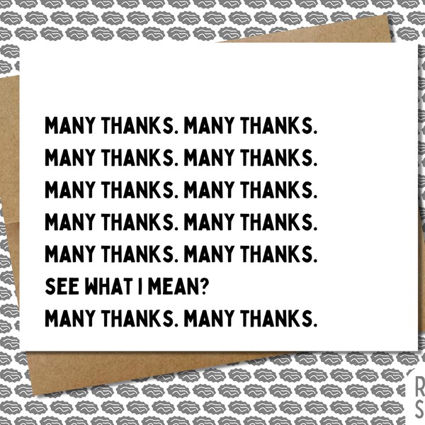 Many Thanks - Etsy