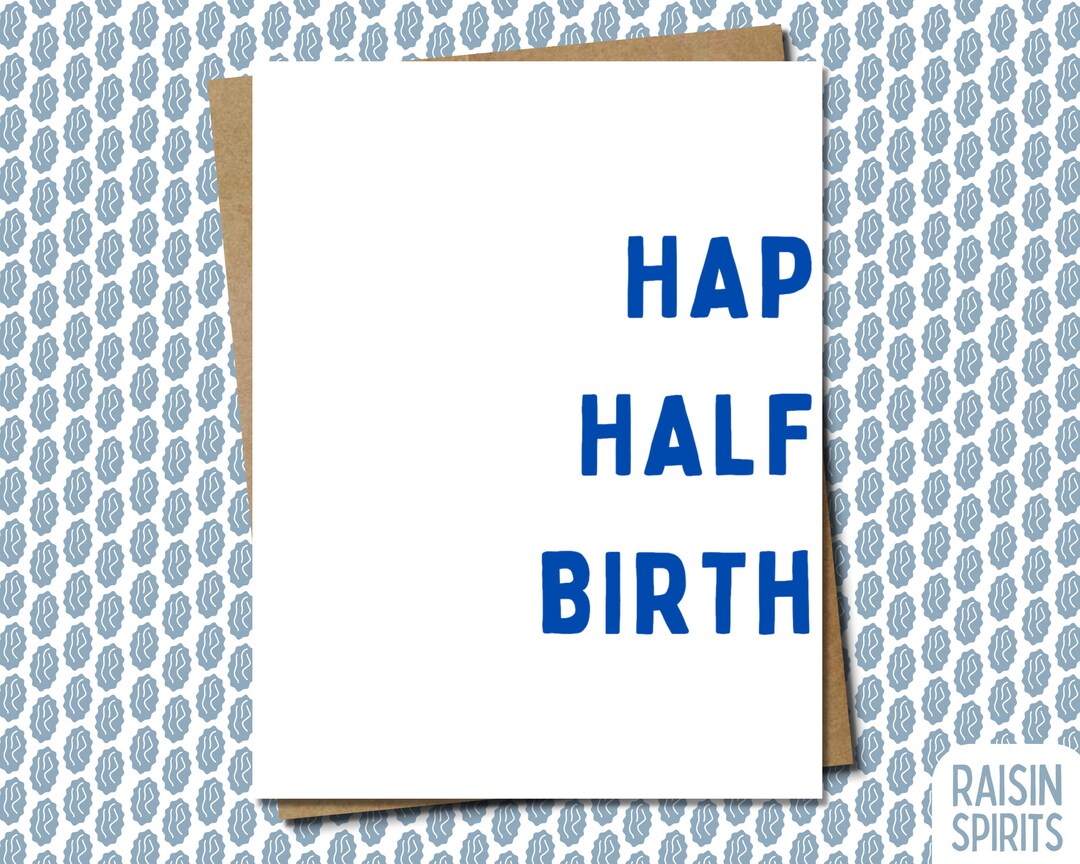 Half Birthday Card With Half the Words for Friend Who - Etsy