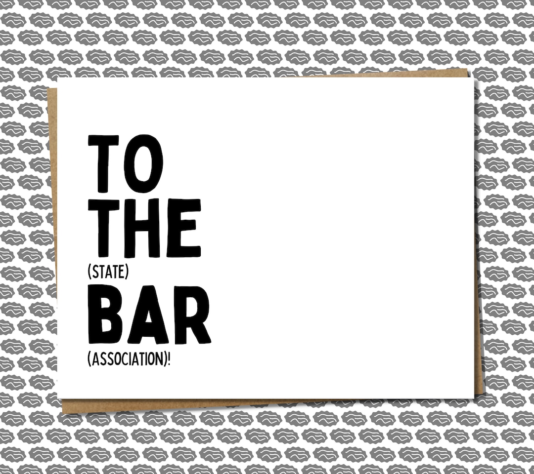 Passed the Bar Exam Card for Lawyers, Future Lawyers, Law Students ...