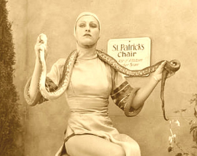 4x6 Vintage Creepy Snake Handling Girl PHOTO Scary Snake - Etsy