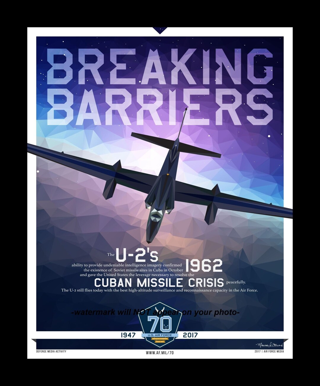 8x10 U-2 Spy Plane PHOTO Poster US Air Force Recon CIA Jet U2 - Etsy