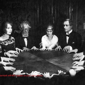 4x6 Creepy Vintage Seance PHOTO Scary Strange Spooky Dead Spirits ...