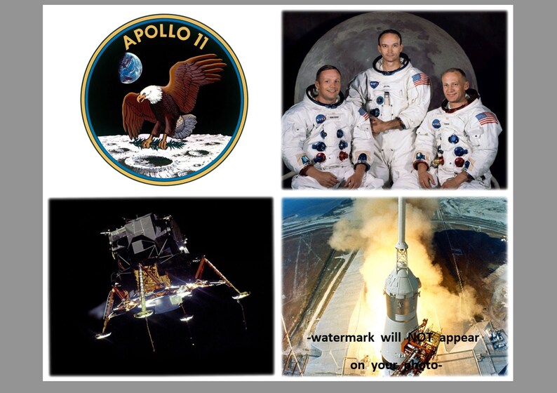 8x10 Apollo 11 Crew Mission PHOTO Collage POSTER First Moon - Etsy