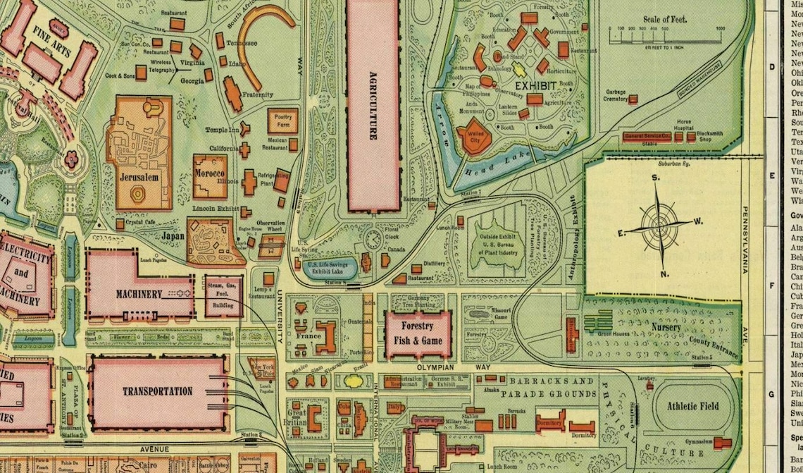 16x20 1904 St Louis Worlds Fair MAP PHOTO POSTER Louisiana - Etsy