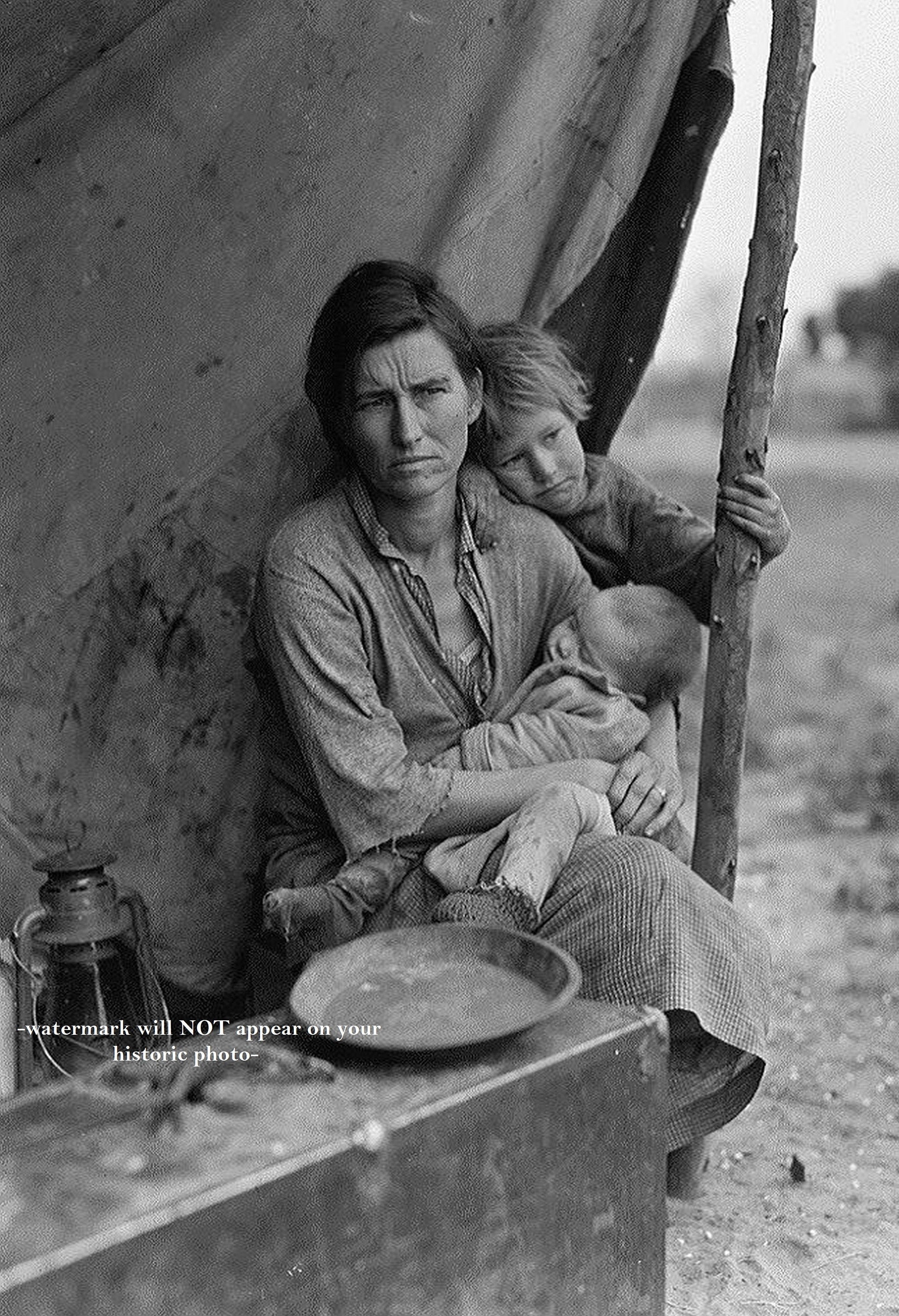 4x6 RARE View of 1936 Migrant Mother Great Depression PHOTO Dust Bowl ...