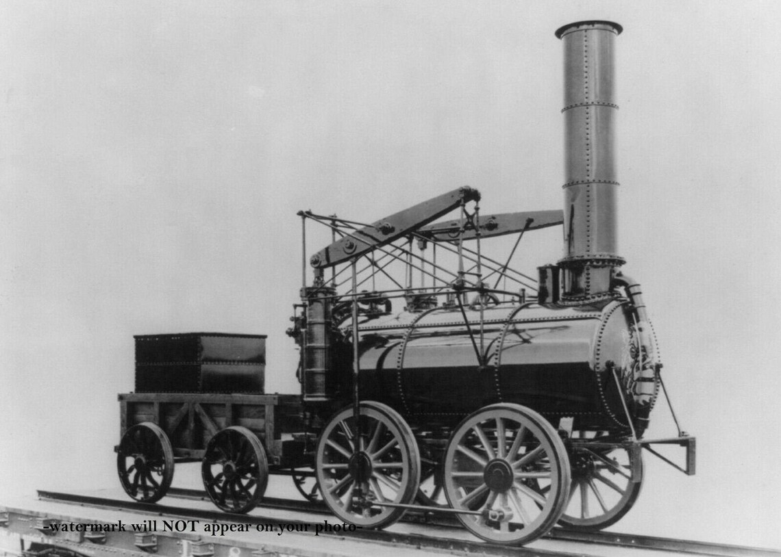 5x7 First Steam Locomotive in US PHOTO Stourbridge Lion Train Railroad ...