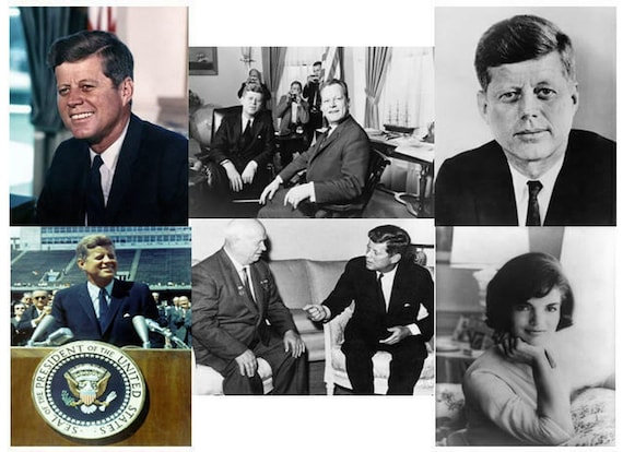 6 PHOTOS John F Kennedy 6 Photo Lot 19611962 President JFK | Etsy