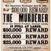 12x18 John Wilkes Booth WANTED POSTER Abraham Lincoln Assassination ...