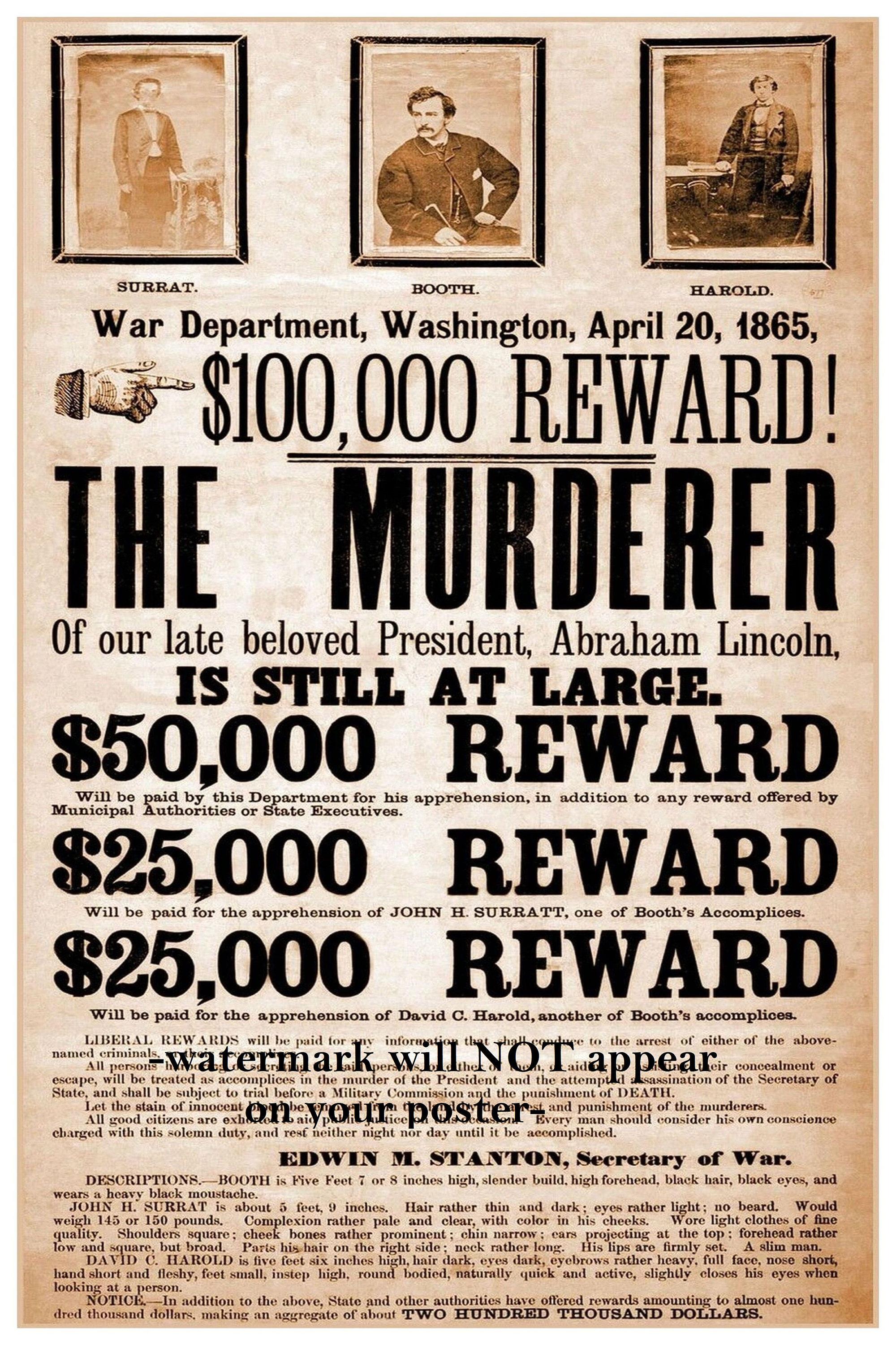 David Herold Wanted Poster