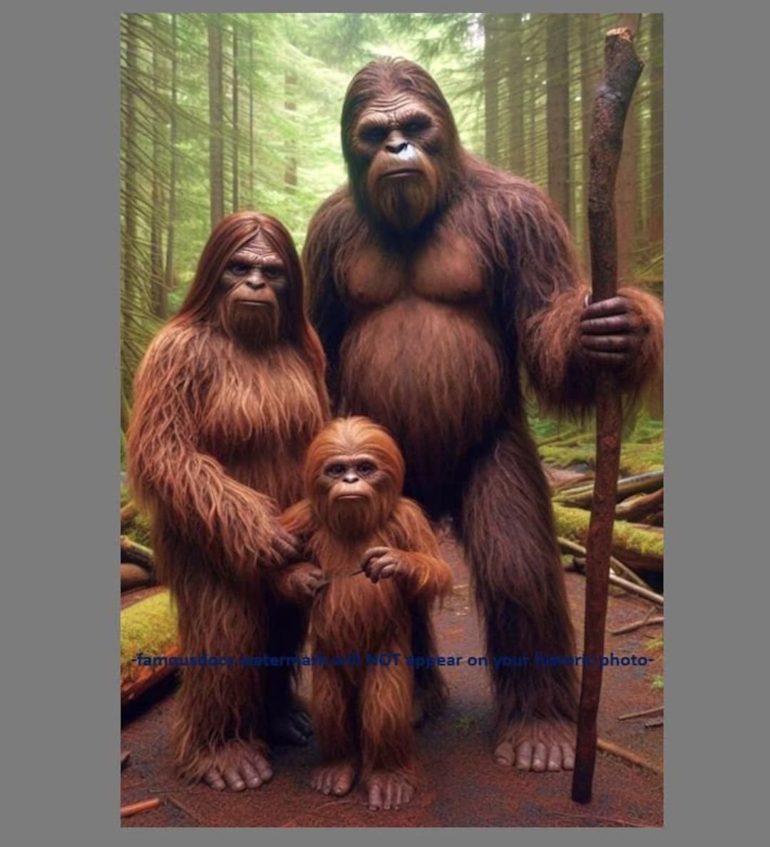 BIGFOOT Family PHOTO Big Foot Forest Sasquatch Great Sasquatch Big Foot ...