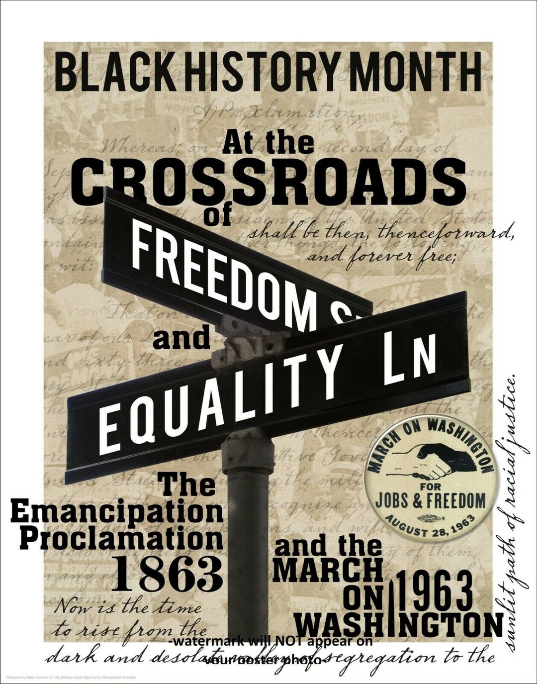 11x14 Black History Month Poster PHOTO Civil Rights Segregation Sign ...