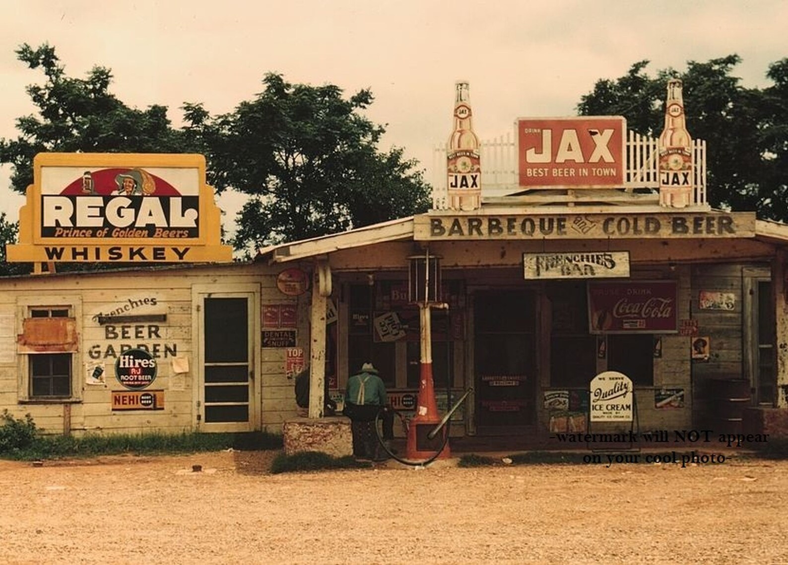 1939 Juke Joint PHOTO Black Customers Great Depression Bar Gas Station ...