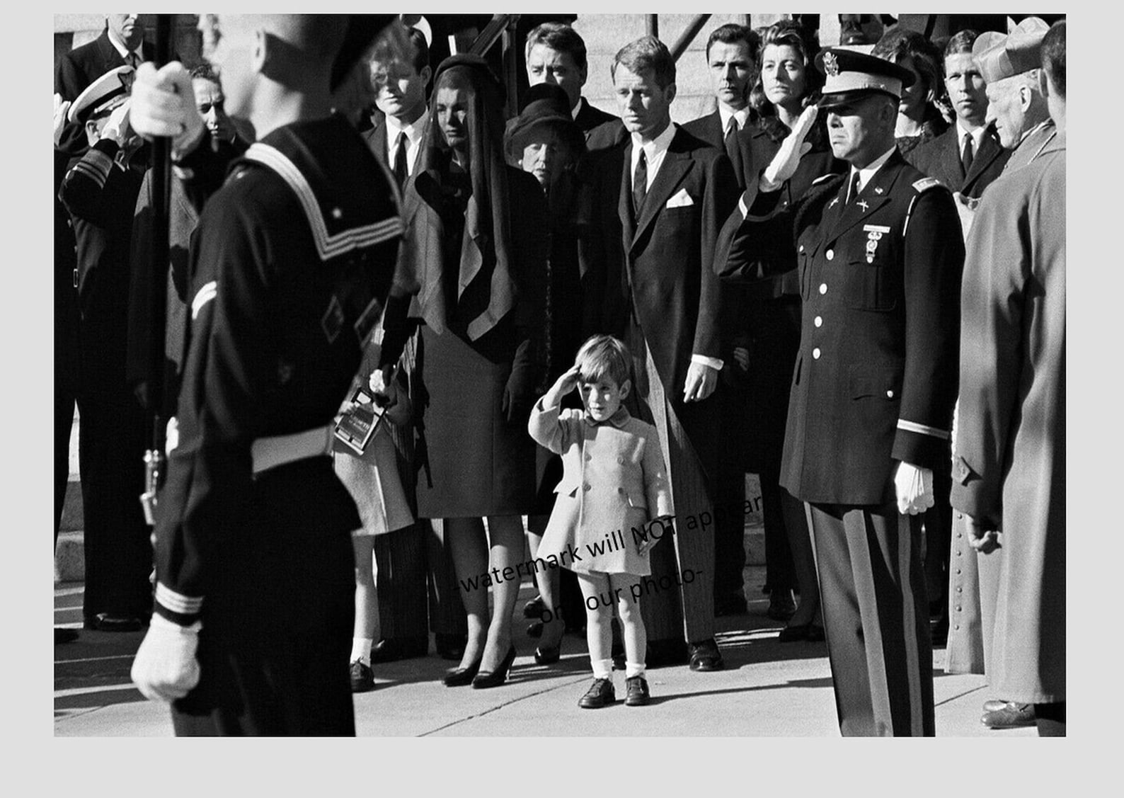 John F Kennedy Jr Salutes Casket PHOTO JFK Assassination Funeral John ...