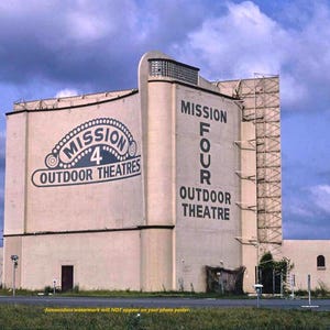 11x14 Vintage Mission Drive-in Movie Theater PHOTO Poster San Antonio ...