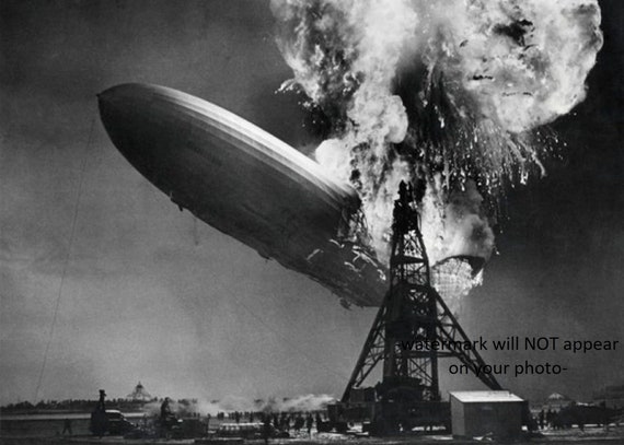 5x7 1937 Hindenburg Blimp Disaster PHOTO Lakehurst New Jersey - Etsy