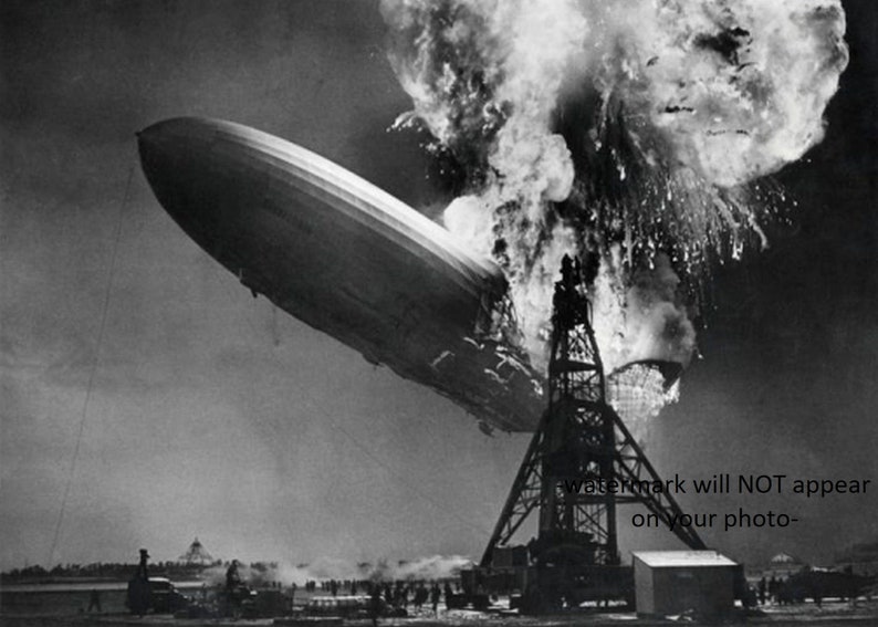 5x7 1937 Hindenburg Blimp Disaster PHOTO Lakehurst New Jersey - Etsy