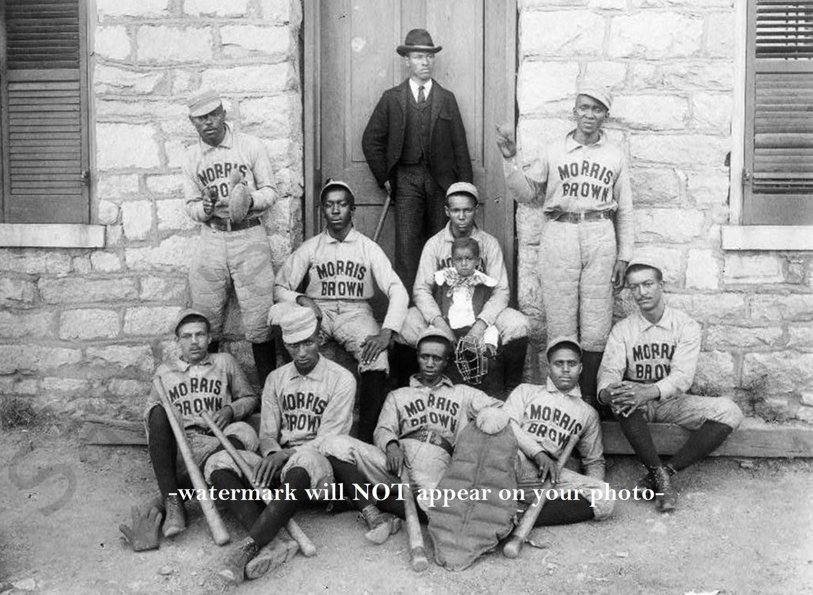 5x7 1899 Black Baseball Team Photo,morris Brown College Team African ...