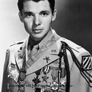 5x7 Audie Murphy Uniform PHOTO Combat Soldier Medal of Honor Recipient ...