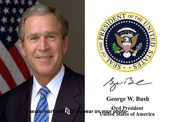 5x7 President George W Bush Official PHOTO Portrait Art Print - Etsy
