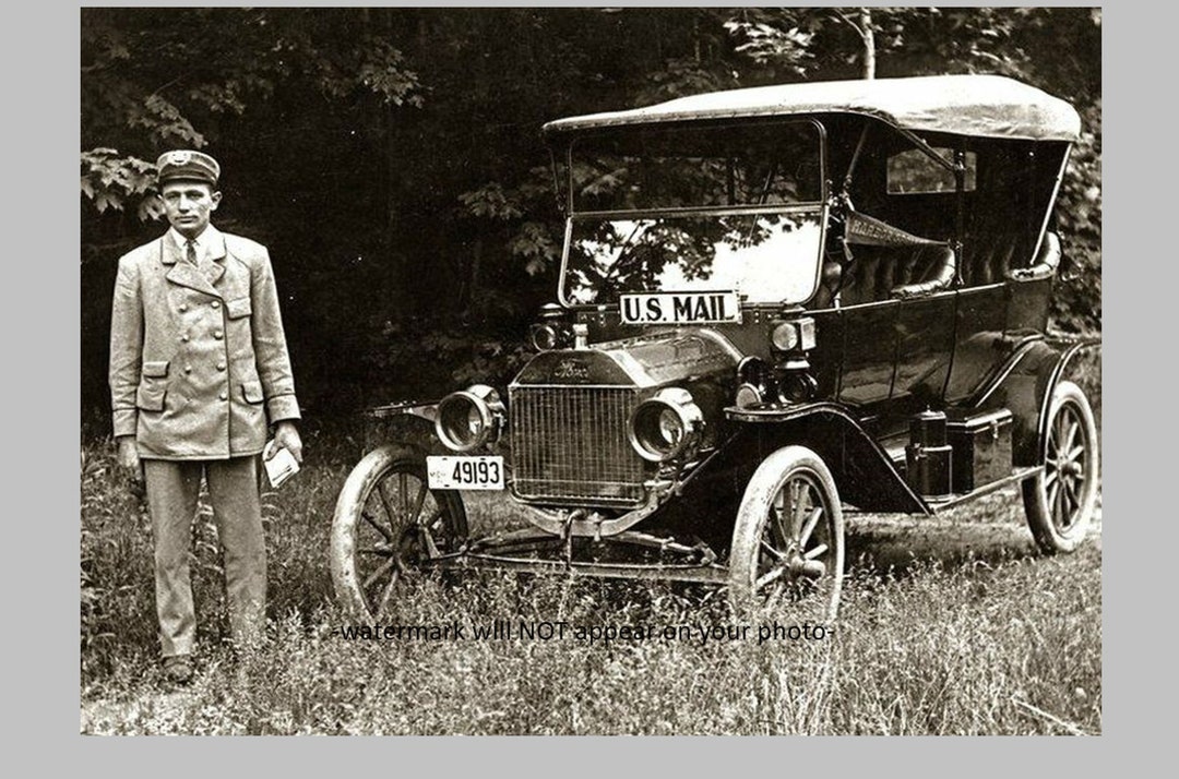 5x7 1925 US Mail Truck PHOTO Mail Delivery Vintage Post Service Rural ...