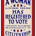 5x7 Womens Suffrage Vote Poster PHOTO Retro 1920 Woman Right to Vote ...
