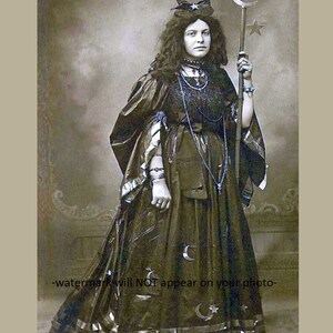 4x6 Scary Witch PHOTO Vintage Wiccan Creepy Halloween Freak Scary ...