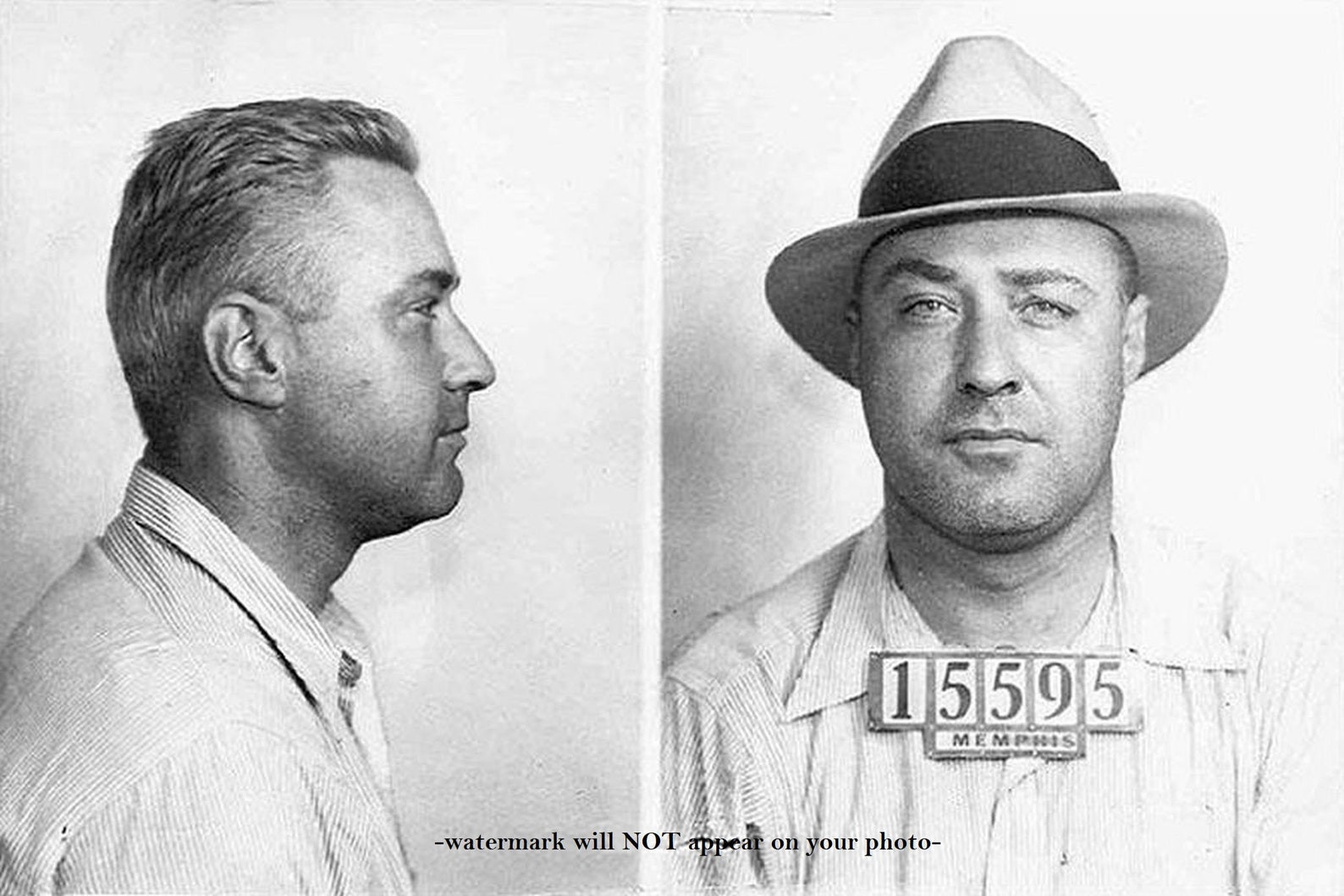 1933 Machine Gun Kelly Mug Shot PHOTO Great Depression PROHIBITION ...