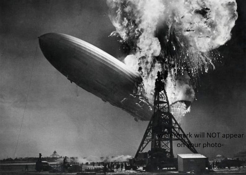 5x7 1937 Hindenburg Blimp Disaster PHOTO Lakehurst New Jersey - Etsy