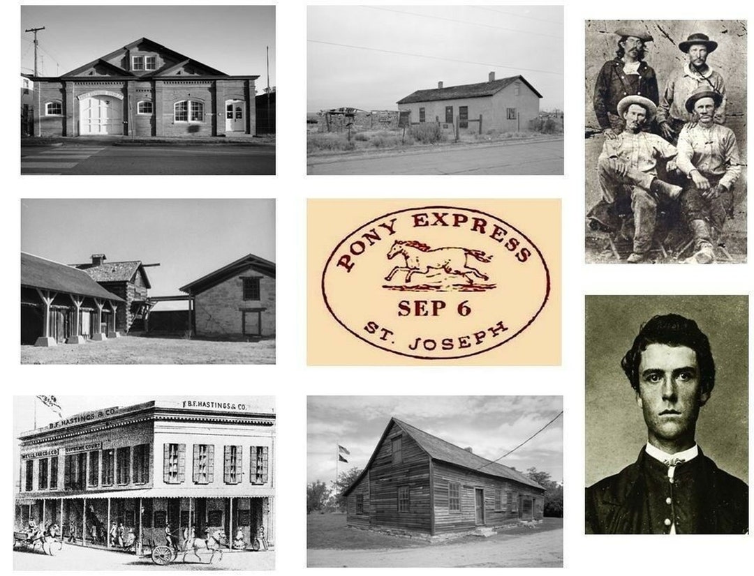 Pony Express PHOTO Collection, 8 Photos of Riders Stations Stables ...