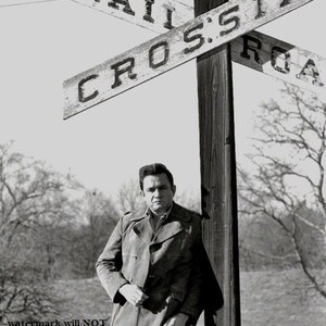 5x7 Amazing Johnny Cash RAILROAD CROSSING PHOTO, Arkansas Farm,on Way ...