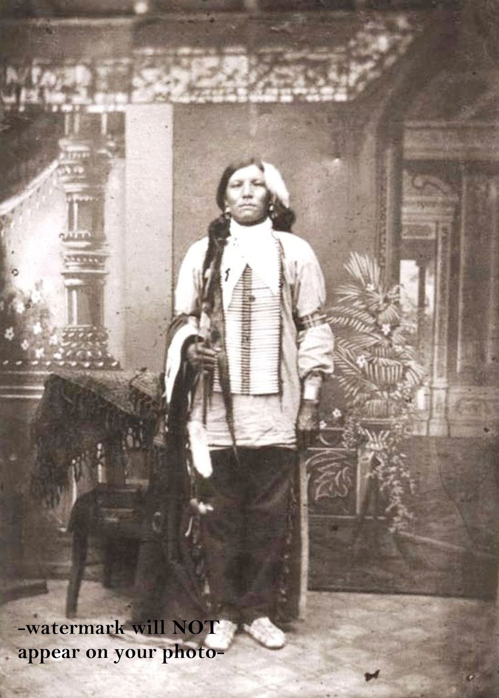 5x7 1877 Crazy Horse DISPUTED PHOTO Oglala Lakota Indian Print, Custer ...