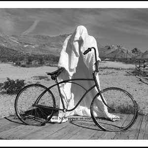11x14 Creepy Bicycle Ghost Rider PHOTO Poster Costume Freak Scary ...