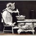 4x6 Vintage Kitty Cat Cooking PHOTO Kitten Making Dinner in Kitchen ...