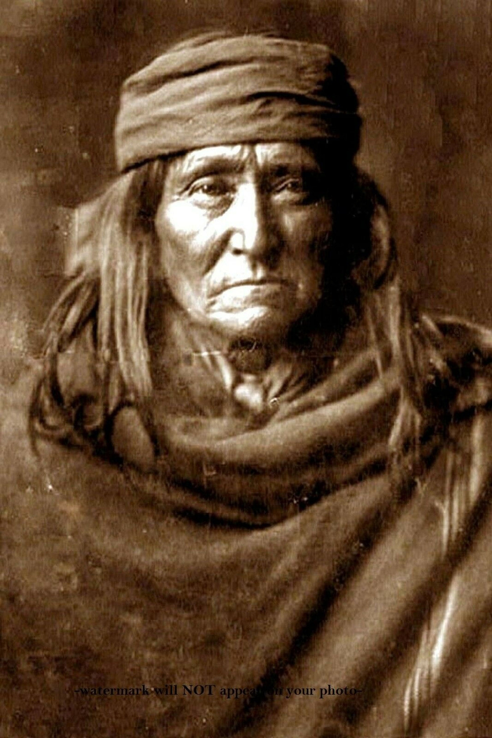 4x6 1903 Geronimo PHOTO Portrait Indian Medicine Man Leader Apache ...