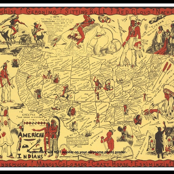 Native American Map - Etsy