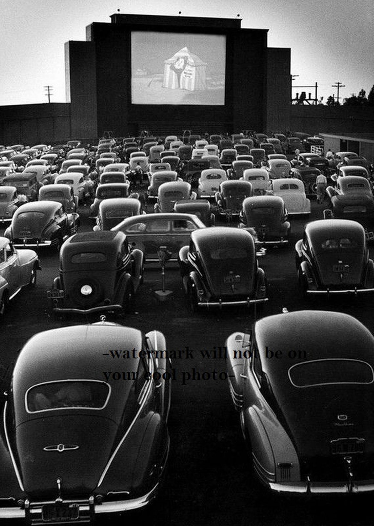 1948 Vintage Drive-in Movie Theater PHOTO San Francisco - Etsy