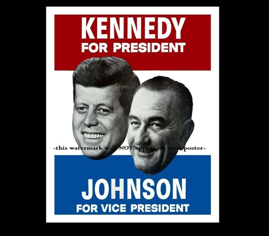 8x10 John F Kennedy Campaign Poster PHOTO Art Print Sign President ...