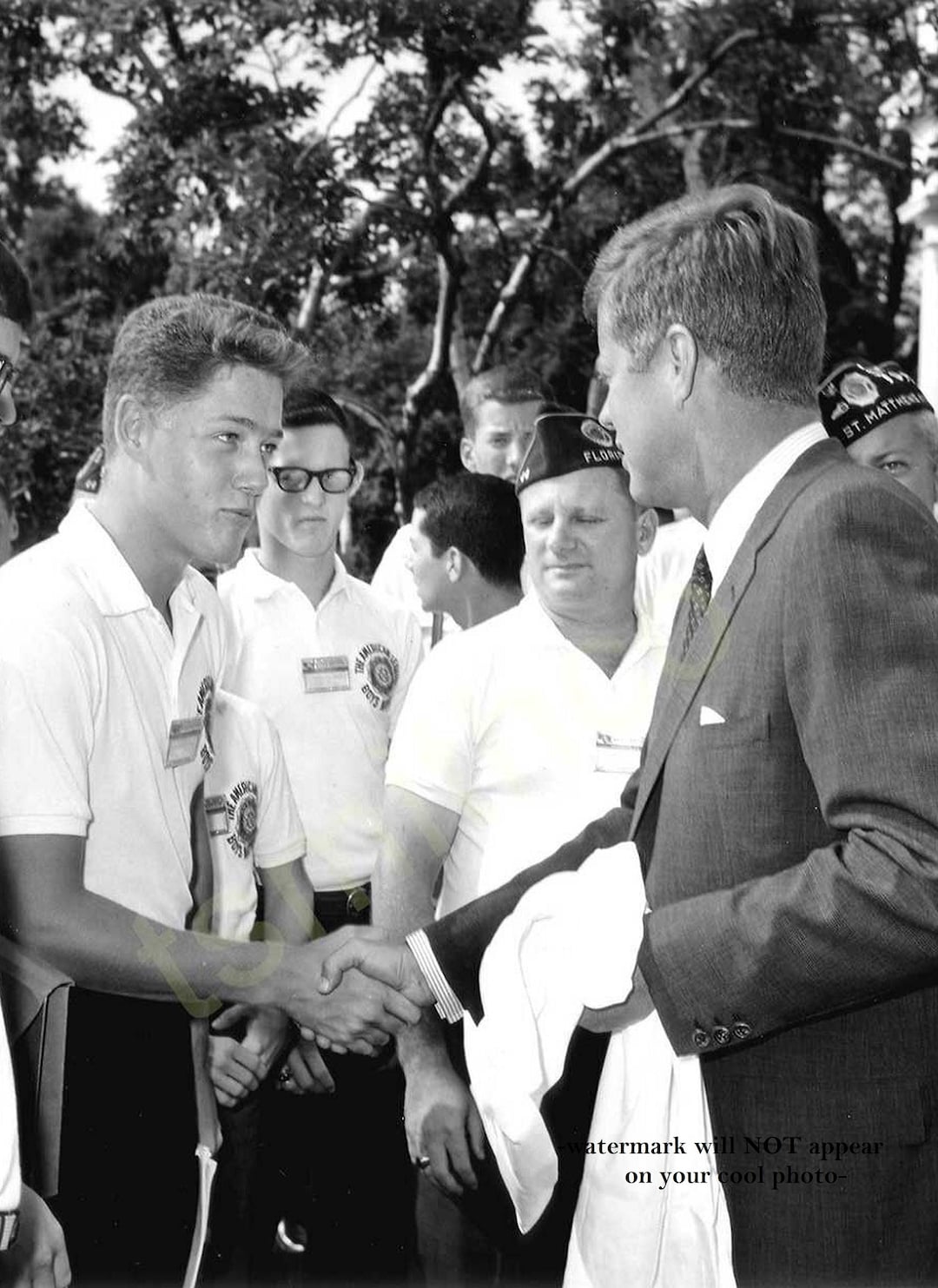Young Bill Clinton Meets John F Kennedy 1963 PHOTO of PRESIDENT JFK ...