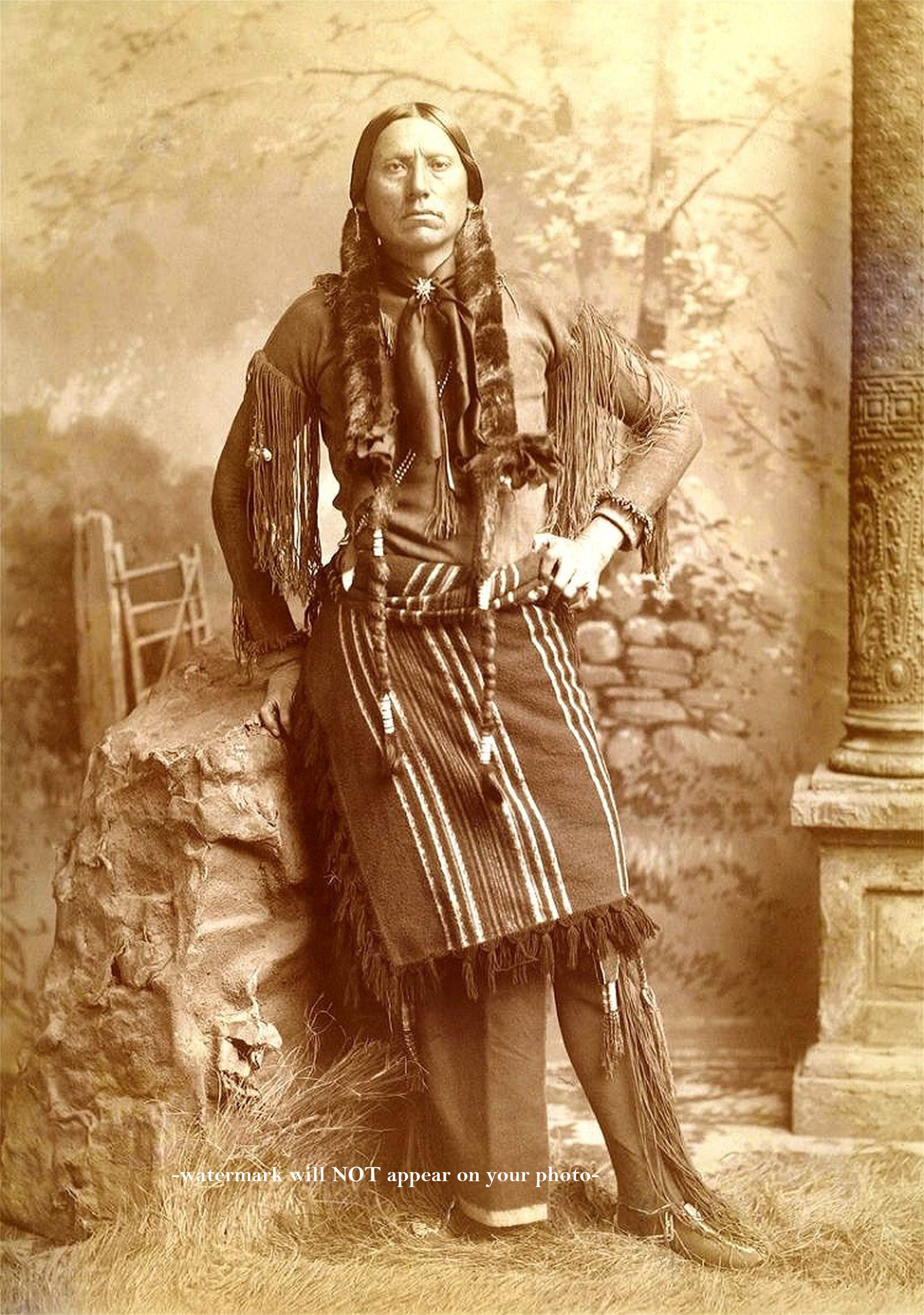 4x6 Photo Comanche Chief Quanah Parker PHOTO, Native American Indian ...